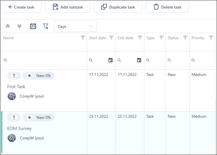 Duplicate Tasks Micromine Nexus