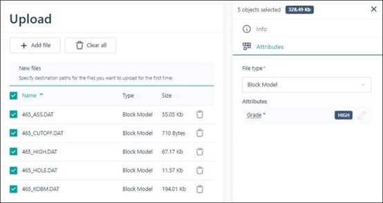 How do I upload multiple files of one type? – Micromine Nexus