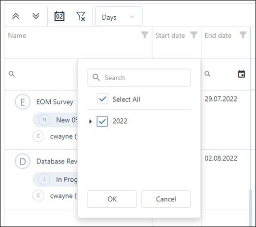 How to filter the Gantt chart – Nexus Quick Articles